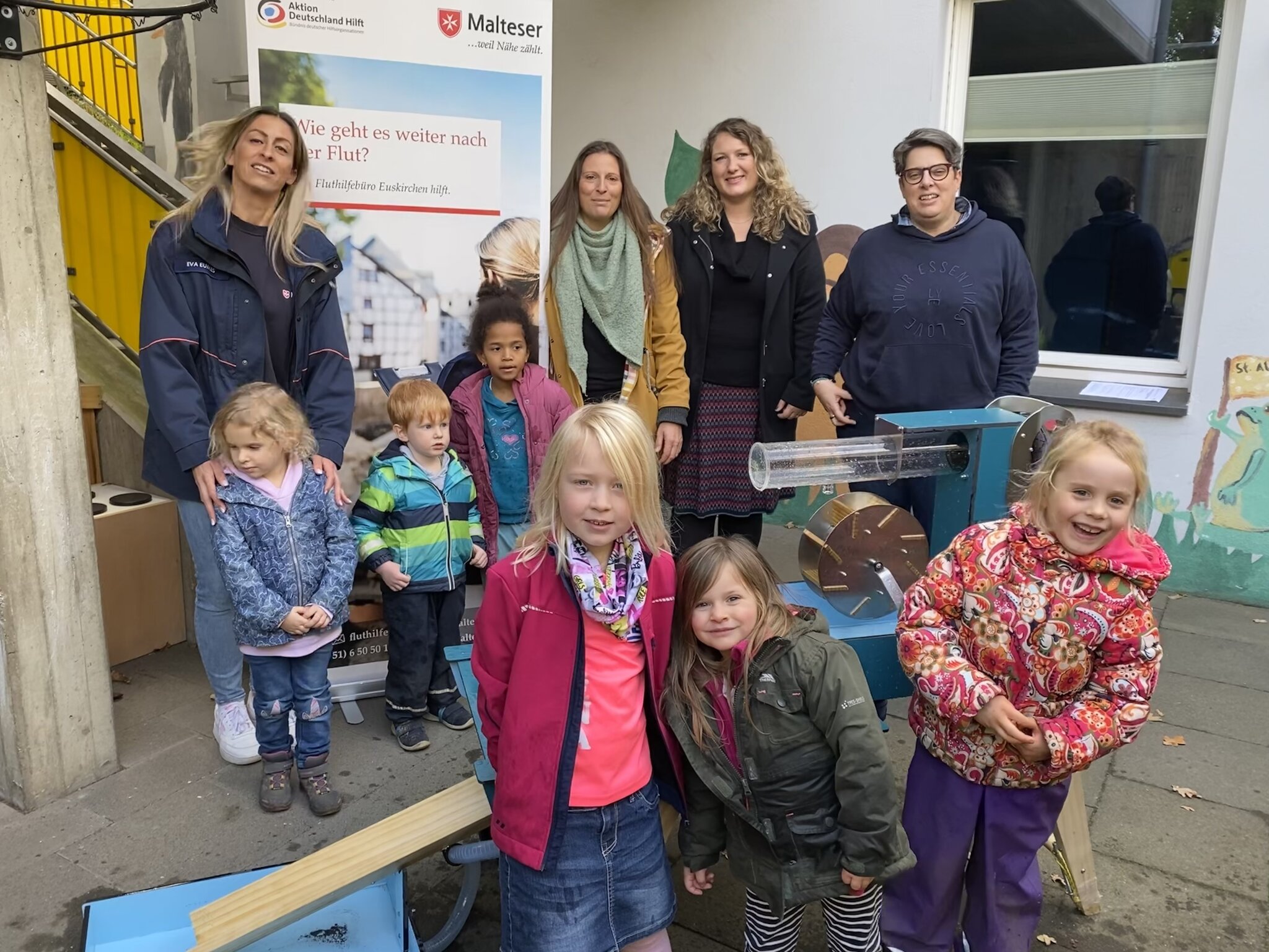 Dank der Malteser Fluthilfe: Wasser-Spaß für die Kita St. Alban - Erftstadt