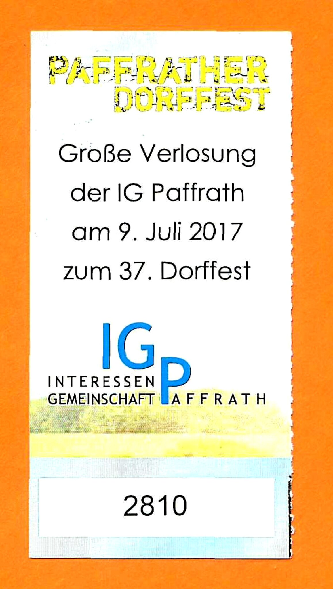 Paffrather Dorffest: Der Gewinner des Hauptgewinns wird noch gesucht ...