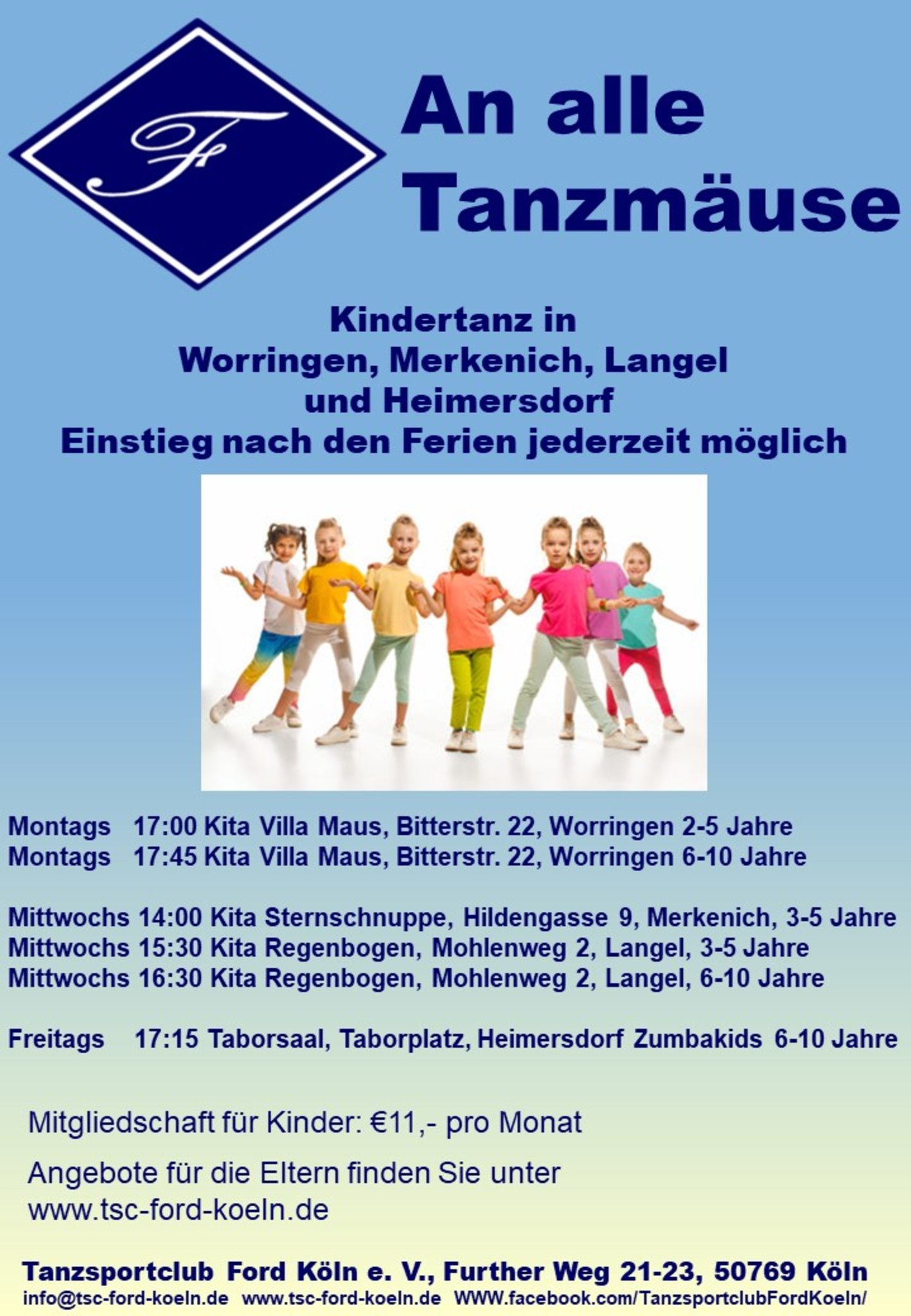 Tanzsportclub Ford Köln e.V.: Kindertanz im Kölner Norden - Köln